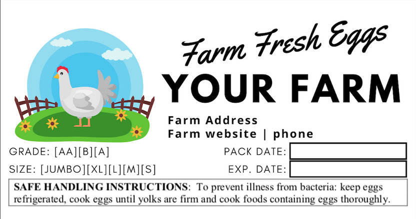 Free Egg carton label template (Printable & Customizable) – Farmer Brad